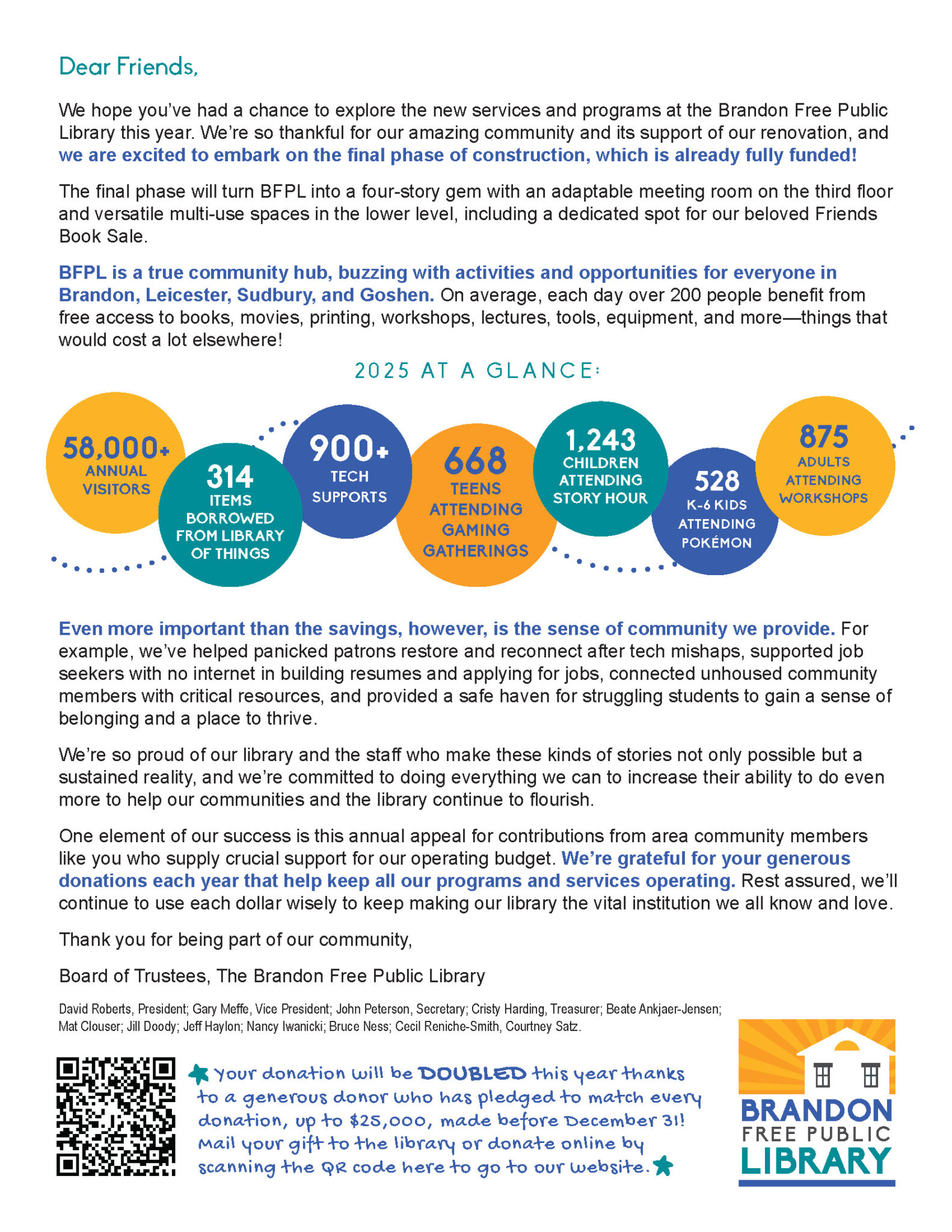 Annual Appeal - Brandon Free Public Library